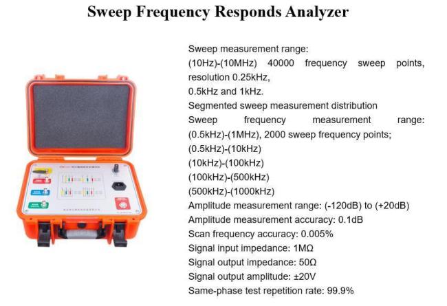 Three Phase Simultaneous Measurement Transformer Winding Sweep Frequency Response Analyzer