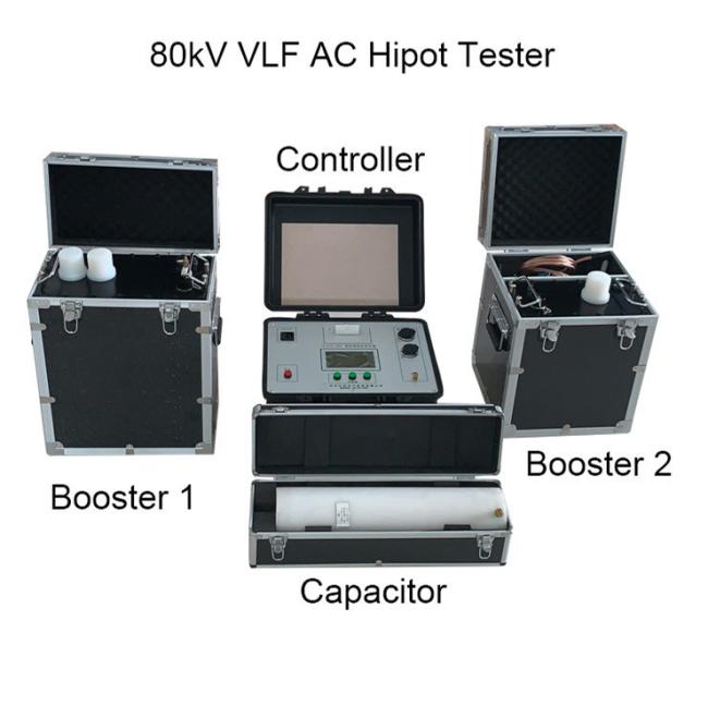 High Voltage AC Withstand Test Vlf Cable Hipot Tester 80kv 0.1Hz Frequency Voltage Test Kit