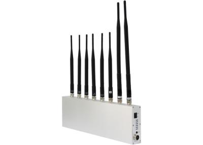 China Cell Phone Signal Jammer + GPS + WIFI + Walkie Talkie / Wireless Earphone (8 antennas) for sale