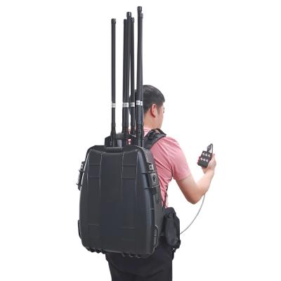 China 2000M Long Distance Glonass Galileo GPS 2.4G 5.2G 5.8G FPV Drone UAV Signals Backpack Jammer for sale