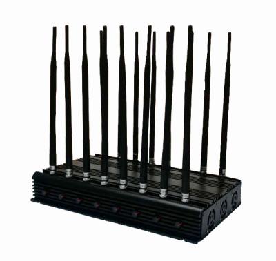 China 2 Watt Cell Phone Signal Jammer 16 Bands GSM CDMA 3G 4G GPS WiFi Signal EST-502F16 for sale