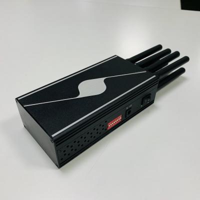 China 8 Band Handheld GPS Signal Jammer Anti Tracking 2G 3G WiFi 2500MHz for sale