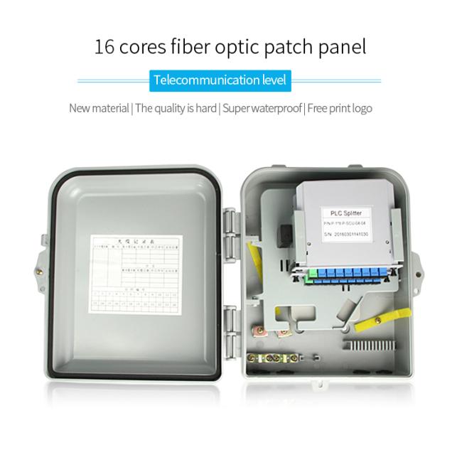 Scatole di distribuzione materiale del cavo a fibre ottiche dei 8 12 16 24 centri dell'ABS impermeabile all'aperto dell'interno mini