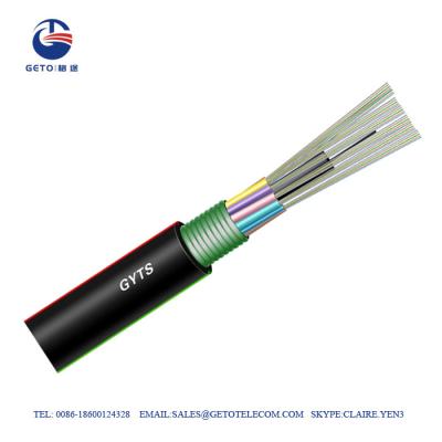 China GYTS 2 Core Single Mode Fiber Optic Cable for sale