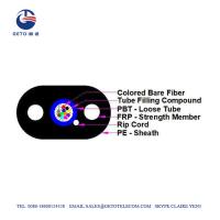 China Mini Self Supporting OM4 Flat Drop Fiber Cable 12 Cores for sale