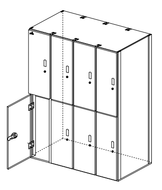 Aluminum with HPL Compact Laminate Sheet locker