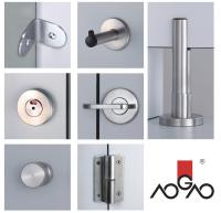 Quality AOGAO Stainless Steel Toilet Cubicle Hardware with Hinged/Sliding Door Style for sale