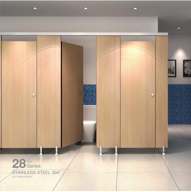 Custom color HPL toilet partition samples