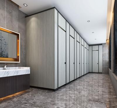 China Stainless Steel Accessories Toilet Cubicle Partition HPL Toilet Partition Panels For Restrooms for sale