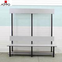 Quality Customizable Size Modern Office Desk White Steel Red Top Workbench for sale
