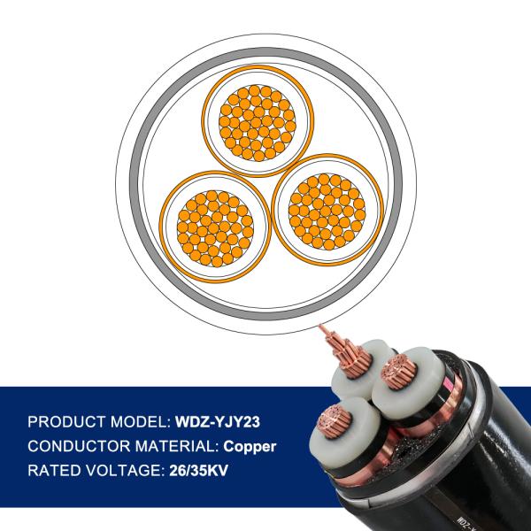 Quality Robust XLPE Industrial Power Cables 4 Core Medium Voltage Cable for sale