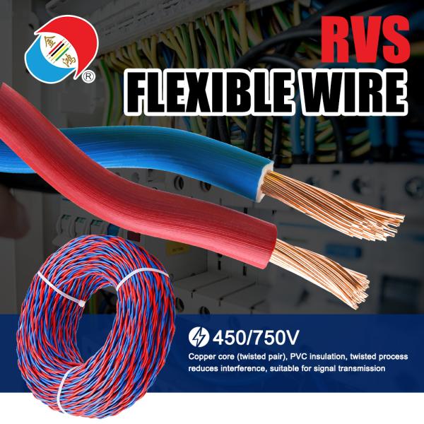 Quality Flexible RVS Twisted Pair Cable For Control Alarm And Speaker Wiring for sale
