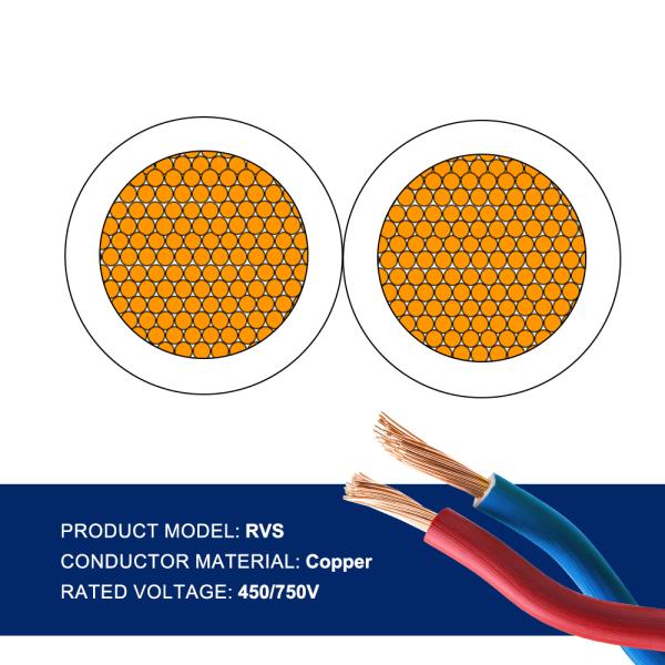 Quality Flexible RVS Twisted Pair Cable For Control Alarm And Speaker Wiring for sale
