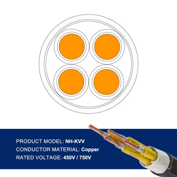 Quality Emergency Command Circuits Fire Rated Wire NH-KVV Multi Core Control Cable for sale