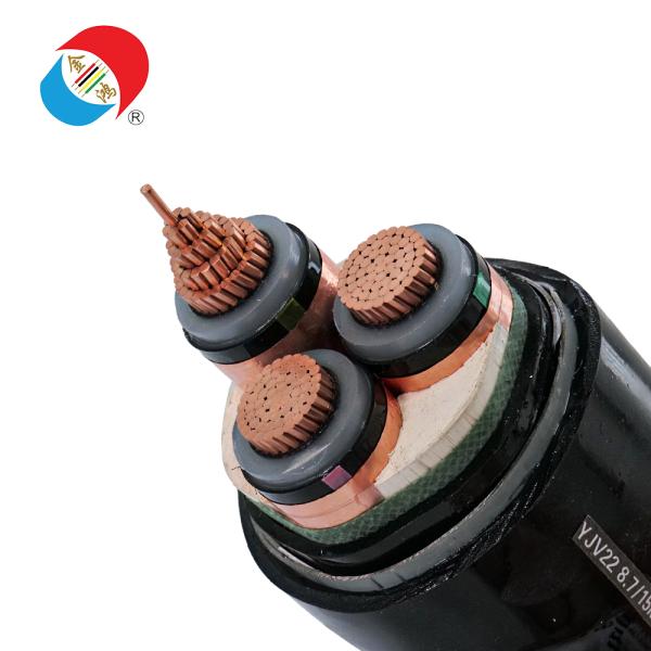 Quality 600V To 35kV Armoured Electrical Cable 0.6 1kV XLPE Copper Cable YJV22 for sale