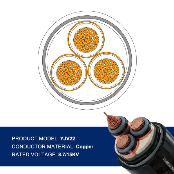 Quality Copper XLPE Armored Cable 0.6/1kV Underground LV Armoured Cable for sale
