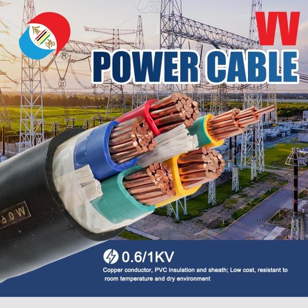 Quality VV Medium Voltage PVC Power Cable 6/6kV Reliable Fixed Electrical Distribution for sale