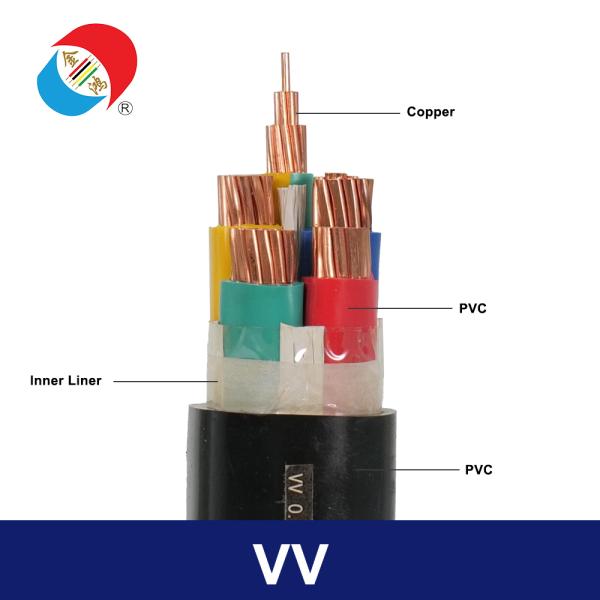 Quality VV Medium Voltage PVC Power Cable 6/6kV Reliable Fixed Electrical Distribution for sale