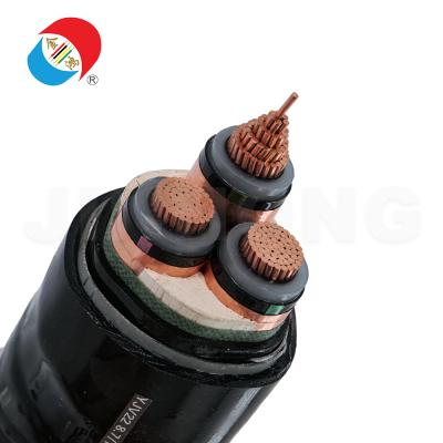 China Steel Tape Armoured Medium Voltage Cable  Ultra-High Current 15kV Direct Burial Main Substation Feeder & Large-Scale Renewable Grid Tie Cable for sale