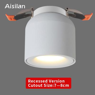China hotel home design dimmable Anti glare cob surface mounted COB LED lights Downlight for sale
