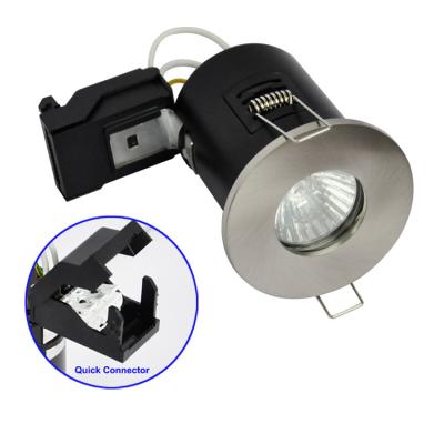 China IP65 GU10 LED Recessed downlight Fired Rated Ceiling Down light with fast connector for sale