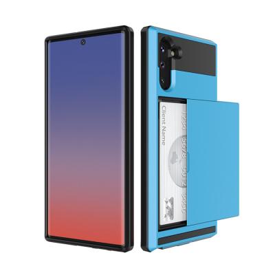 China sliding card slot wallet phone case for samsung galaxy note 10 pro / note 10 plus for sale