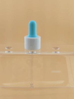 China 18 20 PP Black Rubber Glass Tube Bamboo Cover Dropper For Essential Oil Bottle for sale