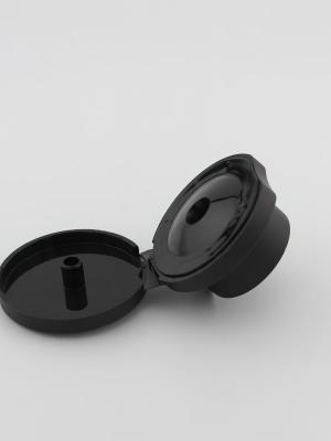 China Black 24 Mm Flip Lid 24-410 Plastic Flip Top Cap For Dispensing Bottle for sale