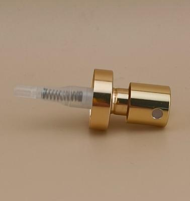 China Botón de aluminio dorado Fino Crimp Sprayer Gran carcasa K402-1 para Perfumes en venta