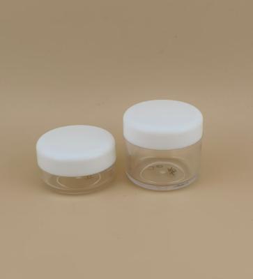 Cina Vasetto in plastica trasparente per crema per la cura della pelle con coperchio a vite e certificazione in vendita
