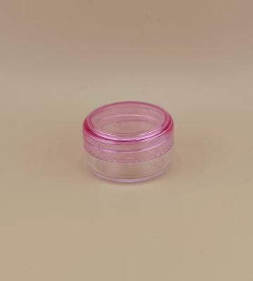 Cina Vaso di crema di plastica trasparente certificata con coperchio a vite rosa per la cura della pelle e personalizzabile in vendita