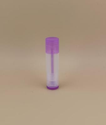 China Lipsticks Small Smooth Clear Lip Balm Packaging with Purple Lid and Certification for sale