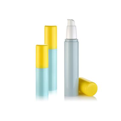 Cina Contenitore rotondo in PP colorato di buona qualità per la cura della pelle con pompa airless in vendita