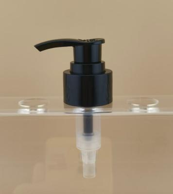 China Pompa dosatrice nera lucida a vite con nervature K201-9 per flaconi di prodotti per la cura della pelle for sale