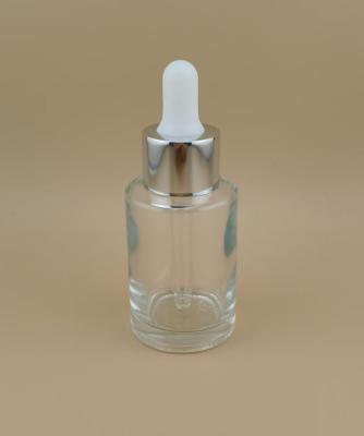 China K-GBL30 Glass Dropper Bottle Clear Smooth for Precise Essence Application for sale