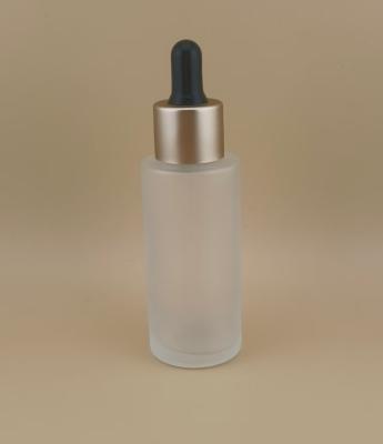 China Clear Matte Smooth Dropper Bottle for Lotion CRC Possible Glass Material for sale