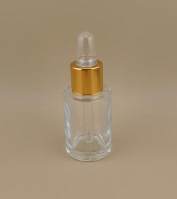 China Delicate Glass Dropper Bottle For Lotion Clear Matte Design CRC Possible for sale