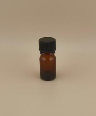 China Design delicato, bottiglia rotonda liscia di vetro marrone trasparente per medicinali for sale