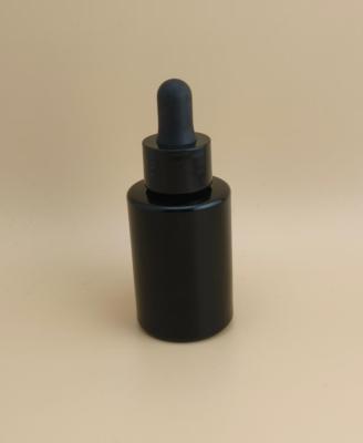 China Nuovo Disegno Bottiglia a goccia nera liscia e rotonda K-GBL30 Per Essence for sale