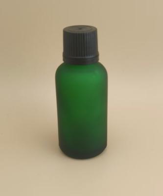 Delicate Design Clear Dark Green Glass Bottle for Essence