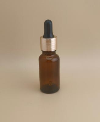 China Delicate Design Small Clear Brown Smooth Round Dropper Bottle for Skincare for sale