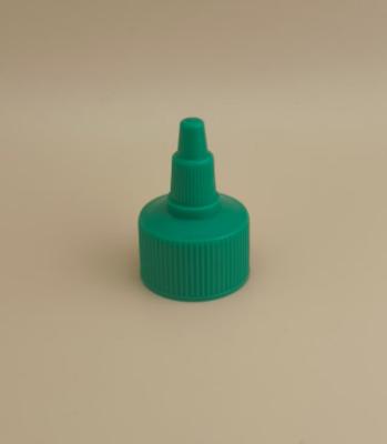 China Green Plastic Ribbed Jelly Cap for Paint Bottles for sale