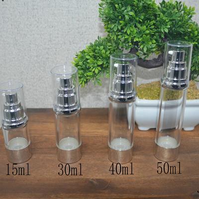 China 15 Ml Empty 30ml 50 Ml 1oz Acrylic Airless Pump Bottle Pink Luxury Face Serum Bottle Packaging for sale