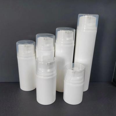 China Empty 30ml Mini Transparent Vacuum ABS Plastic Lotion Bottle with White Airless Pump Cap for sale