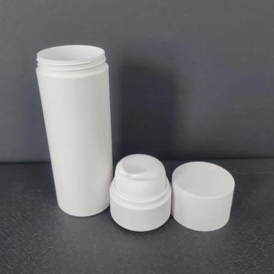 China Sunscreen Cream Container 30ml Squeeze Pump Sunscreen Bottle Cosmetics Egg Shape Plastic Custom Empty Sunscreen White for sale