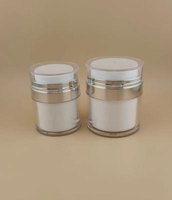 China Silver Edge Bottle with Clear Outer Covering for Skincare Product for sale