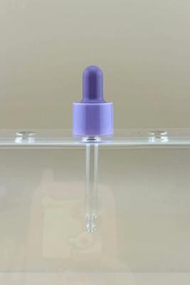 China Customized 18/412 Essential Oil Bottle Glass Pipette Dropper Plastic PP Smooth Dropper for sale