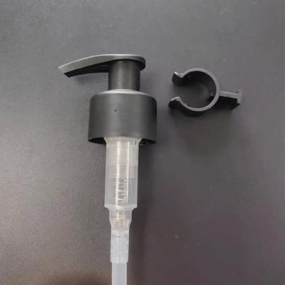China New Design 24mm 28mm Plastic Lotion Pump with Left-Right Lock Twist Lotion Pump with Clip for sale