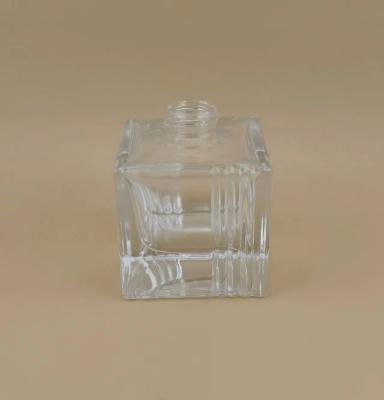 China Square Thick Sole Smooth Clear Glass Bottle for Car Perfume for sale