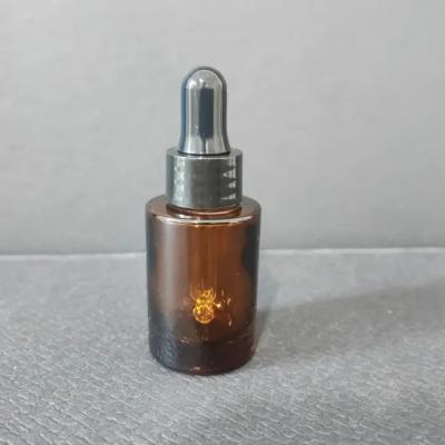 China 10 15 20 30 50ml Clear Glass Dropper Bottle with Electrochemical Aluminum Gold Rose Ring for Cosmetic for sale